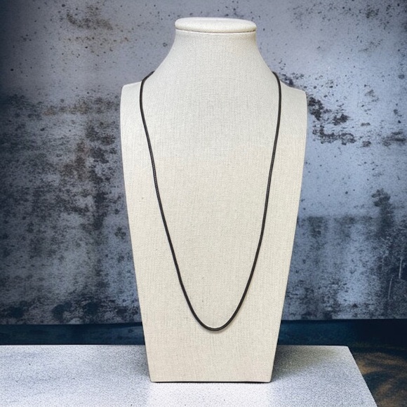 Jewelry | 7 For 15 Black Braided Adjustable Chord Necklace Cc | Poshmark